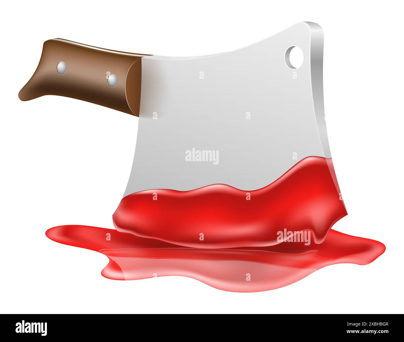 butcher chef knife for cutting meat vector illustration isolated on ...
