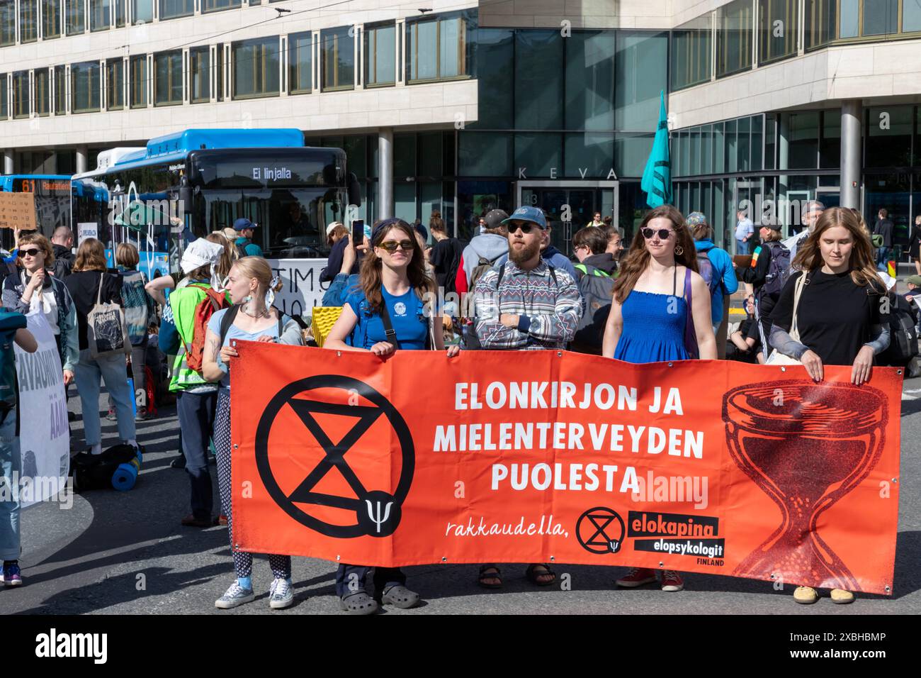 ‘Storm warning’ protest held by Extinction Rebellion Finland in the ...