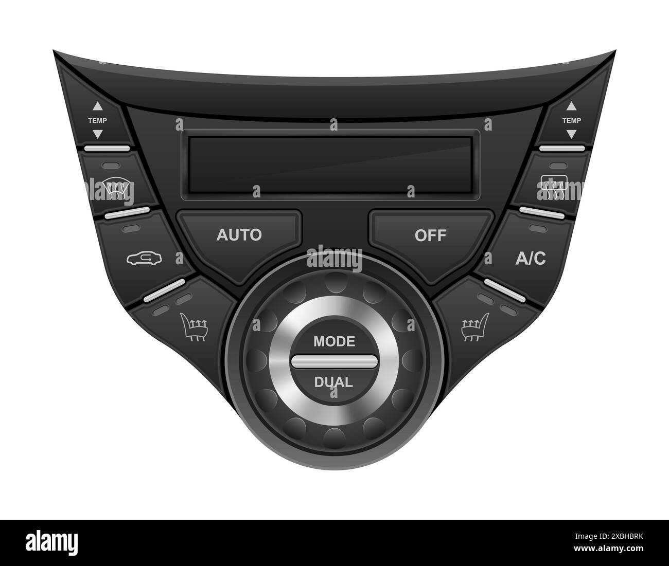 car climate control panel vector illustration isolated on white ...