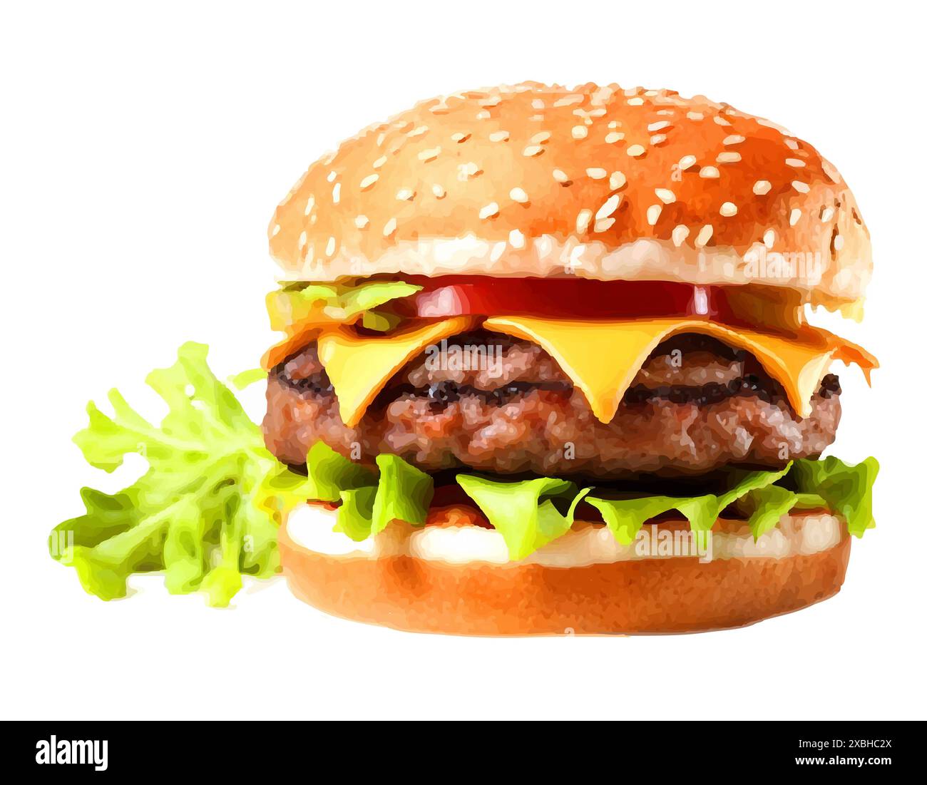 hamburger street fast food for a snack vector illustration isolated on ...
