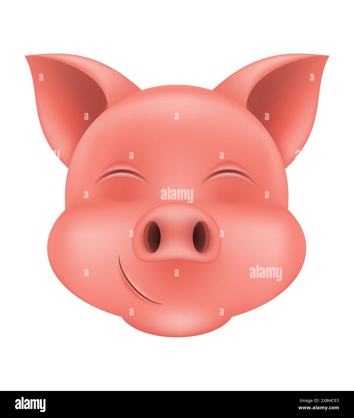 pig snout emoji sticker vector illustration isolated on white ...