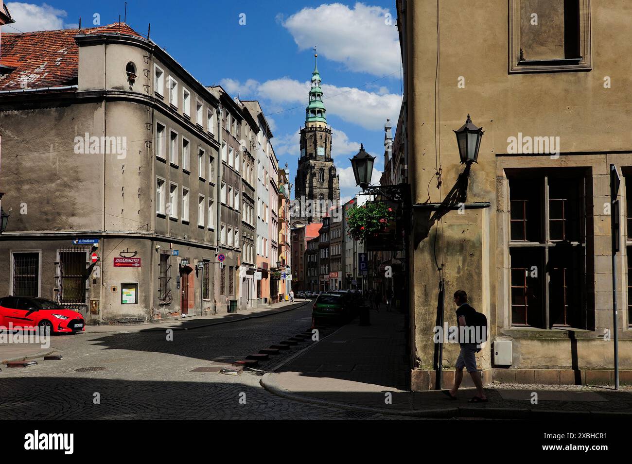 Swidnica, Dolny Slask, Polska, old town Swidnica, Cathedral, Dluga ...