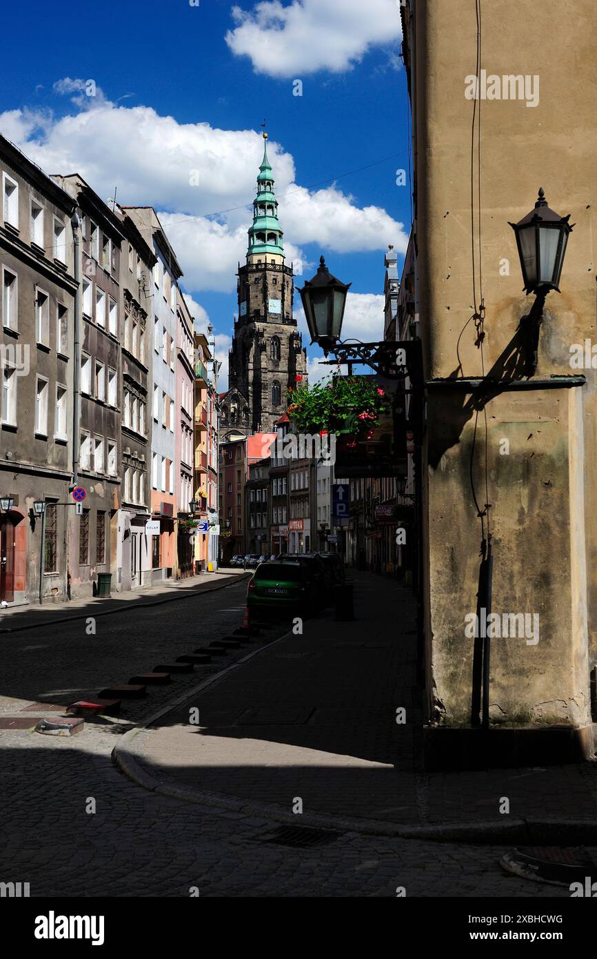 Swidnica, Dolny Slask, Polska, old town Swidnica, Cathedral, Dluga ...