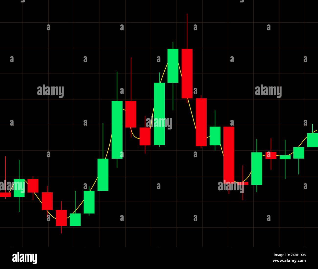 stock trading japanese candlesticks trading chart vector illustration ...