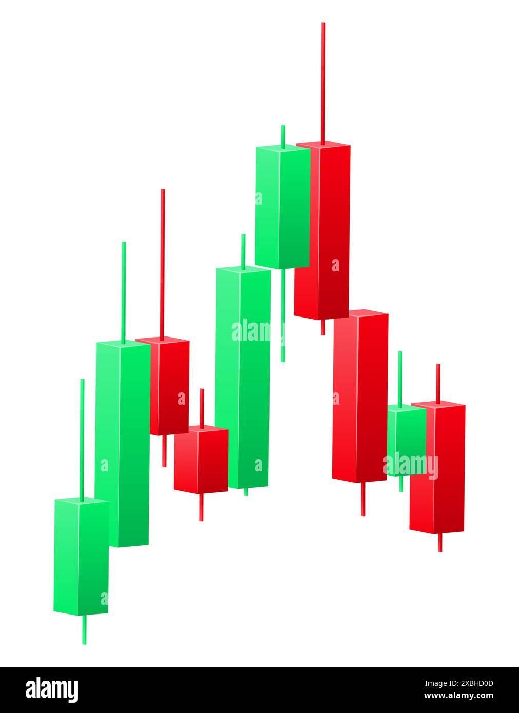 stock trading japanese candlesticks trading chart vector illustration ...