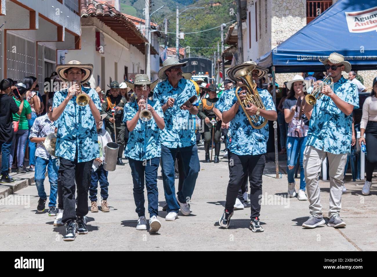 San Joaquin, Santander, Colombia, June 09, 2024, a traditional musical ...