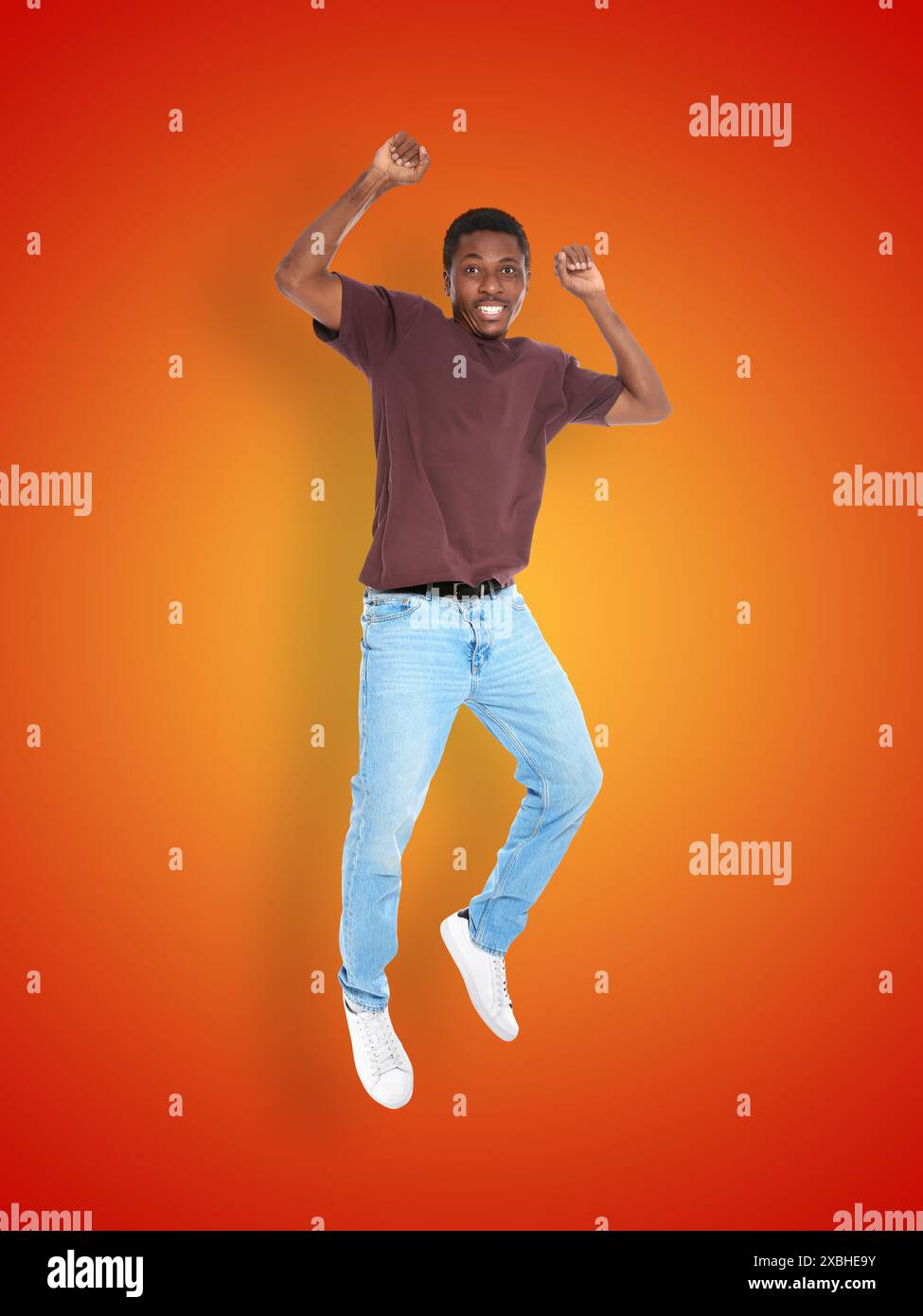 Positive african young man dancing hi-res stock photography and images ...