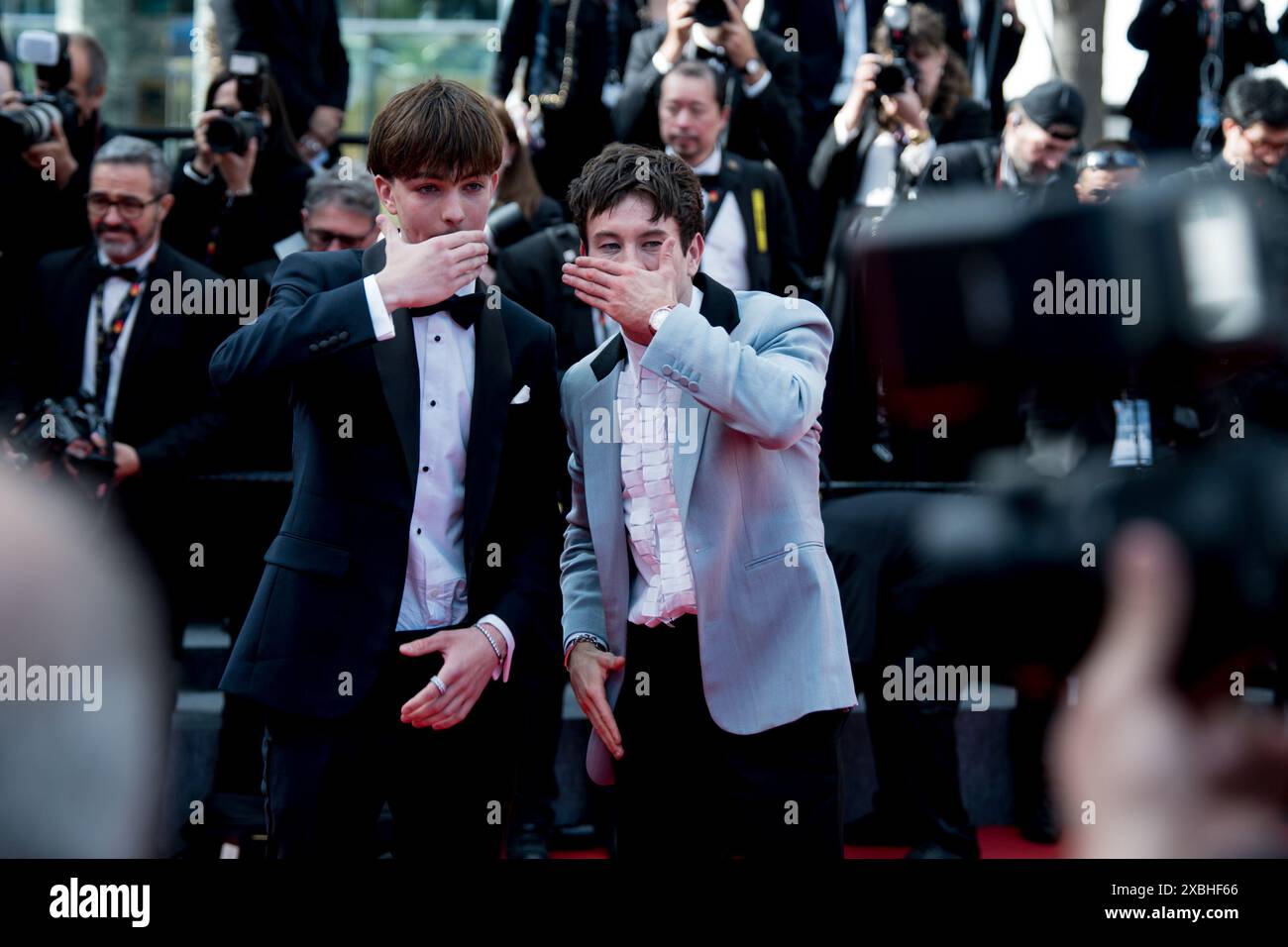 CANNES, FRANCE - MAY, 16: Barry Keoghan, Franz Rogowski, Jasmine Jobson ...