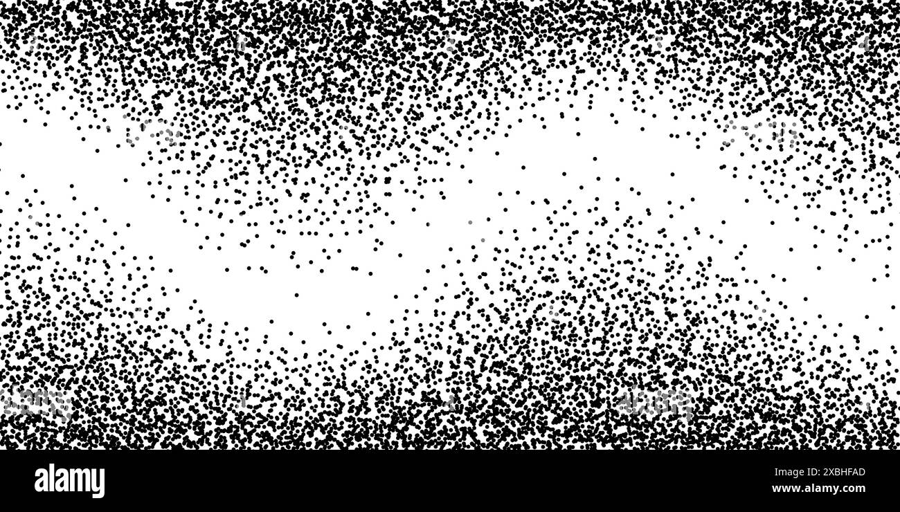 Wavy noise gradient background with halftone raster pattern. Black and ...