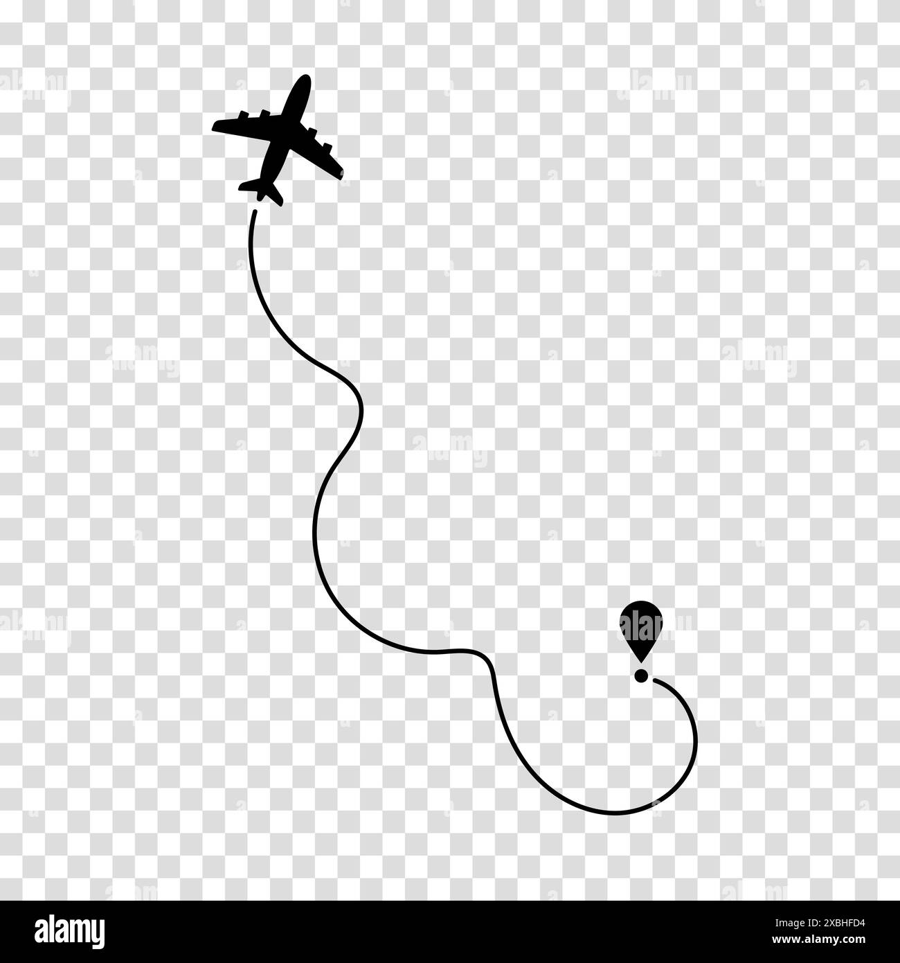 Airplane route plane path. Travel concept. Aircraft tracking. Vector ...