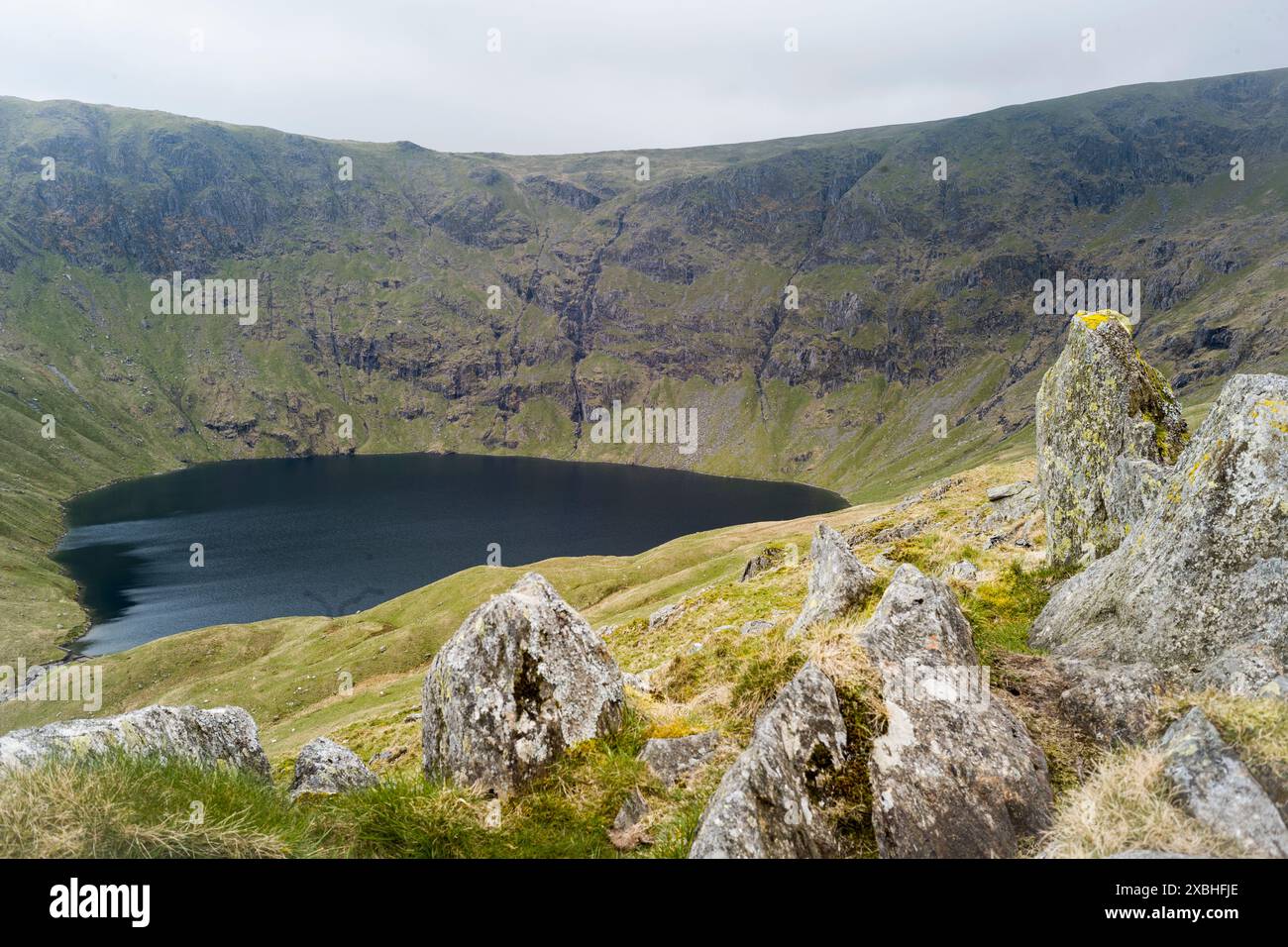 Blea Water with High Street Fell behind, Lake District national park ...