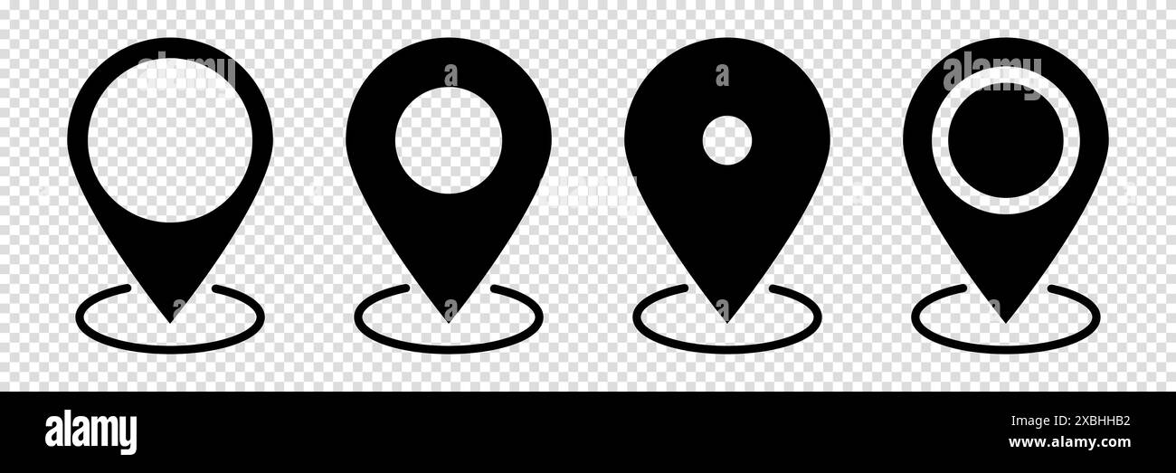 Set of Location pin icons. GPS marker. Vector illustration Stock Vector ...