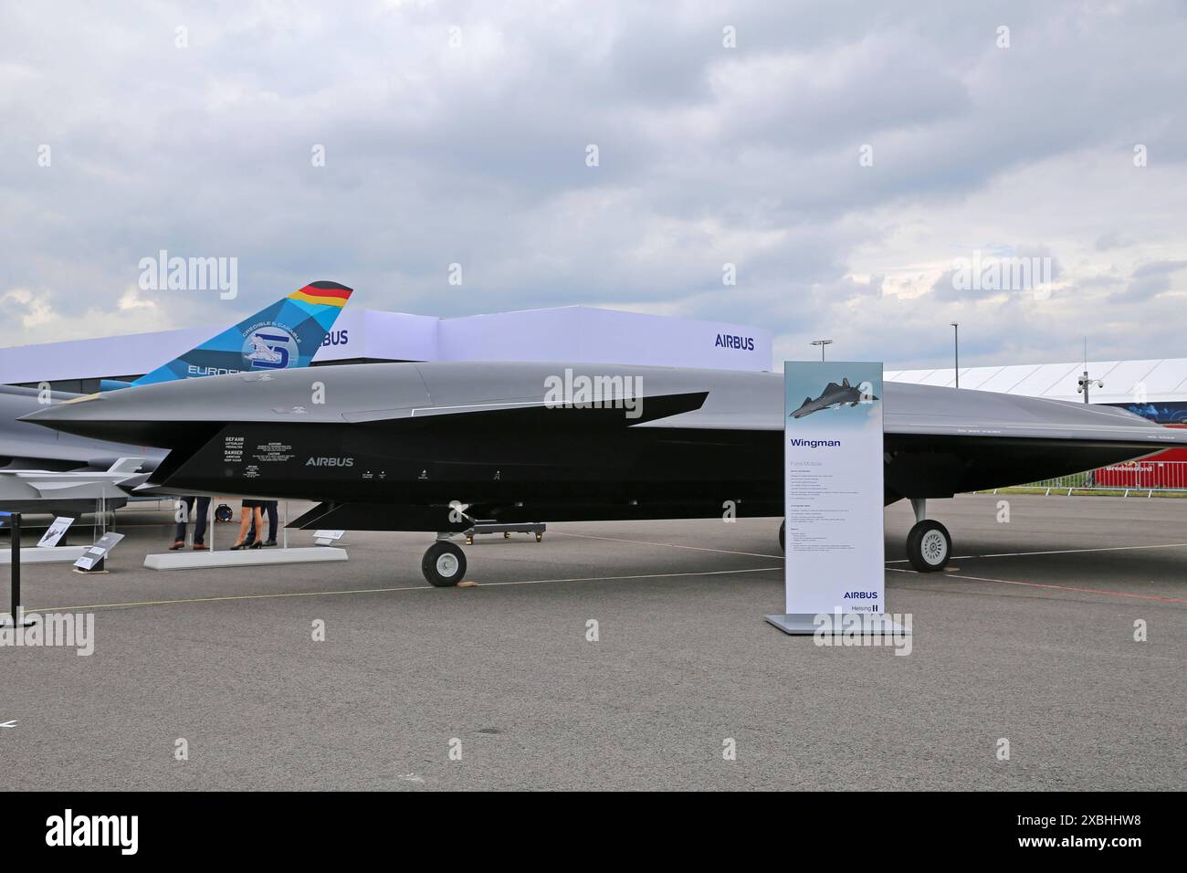 Wingman-Drohne von Airbus. Das Modell des Wingman-Projektes wurde ...