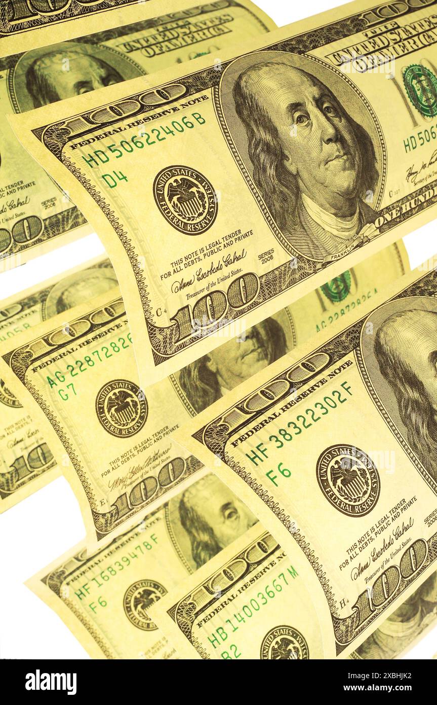 Close-up view of a 100 dollar United States Stock Photo - Alamy