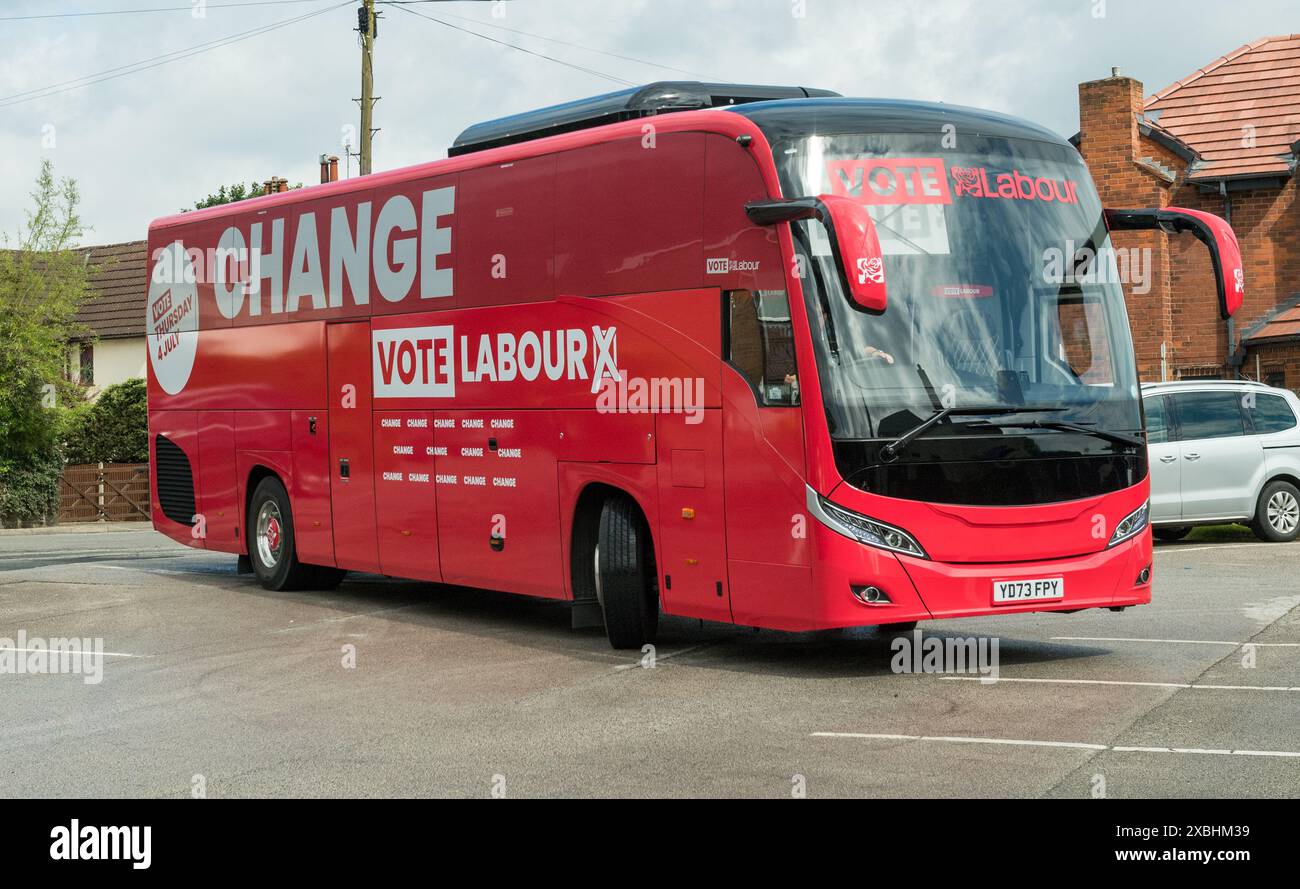 Labour Party 2024 general election red Change battle bus arrives in the ...