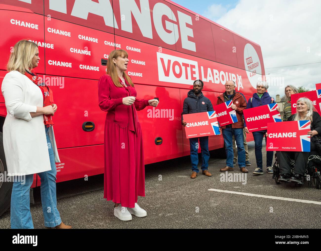 Angela Rayner M.P. Deputy Leader of the Labour Party out campaigning in ...