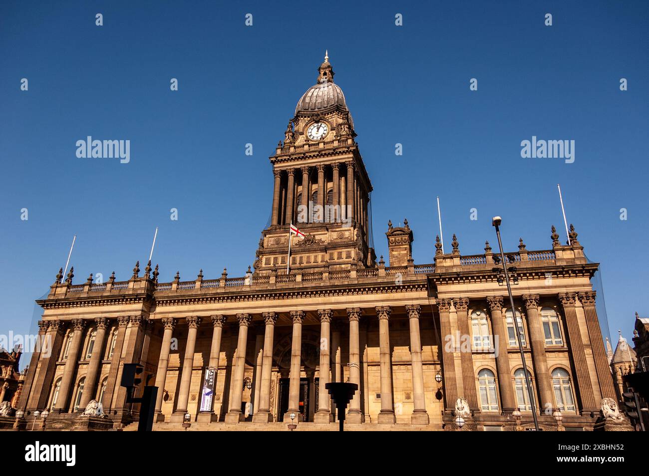 The majestic leeds Town Hall, with its central clock tower and imposing ...