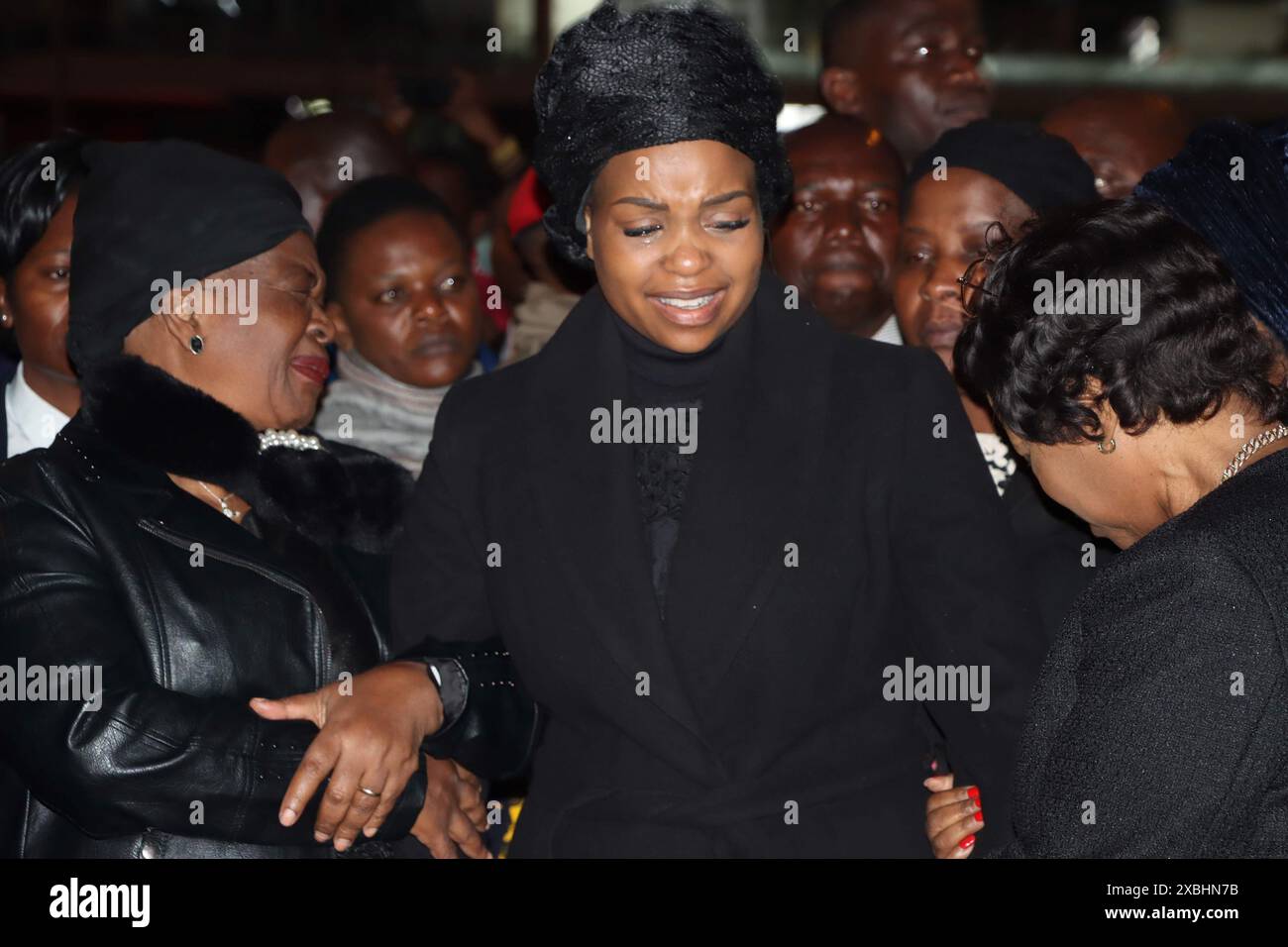 Lilongwe, Malawi. 11th June, 2024. Mary Chilima (C), wife of Malawian ...