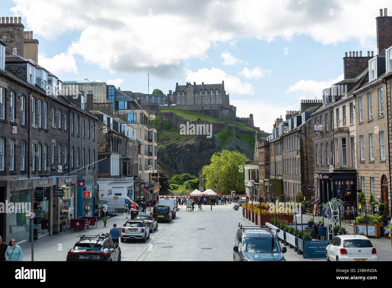 The View of Edinburgh Castle from Castle Street, Edinburgh Stock Photo ...