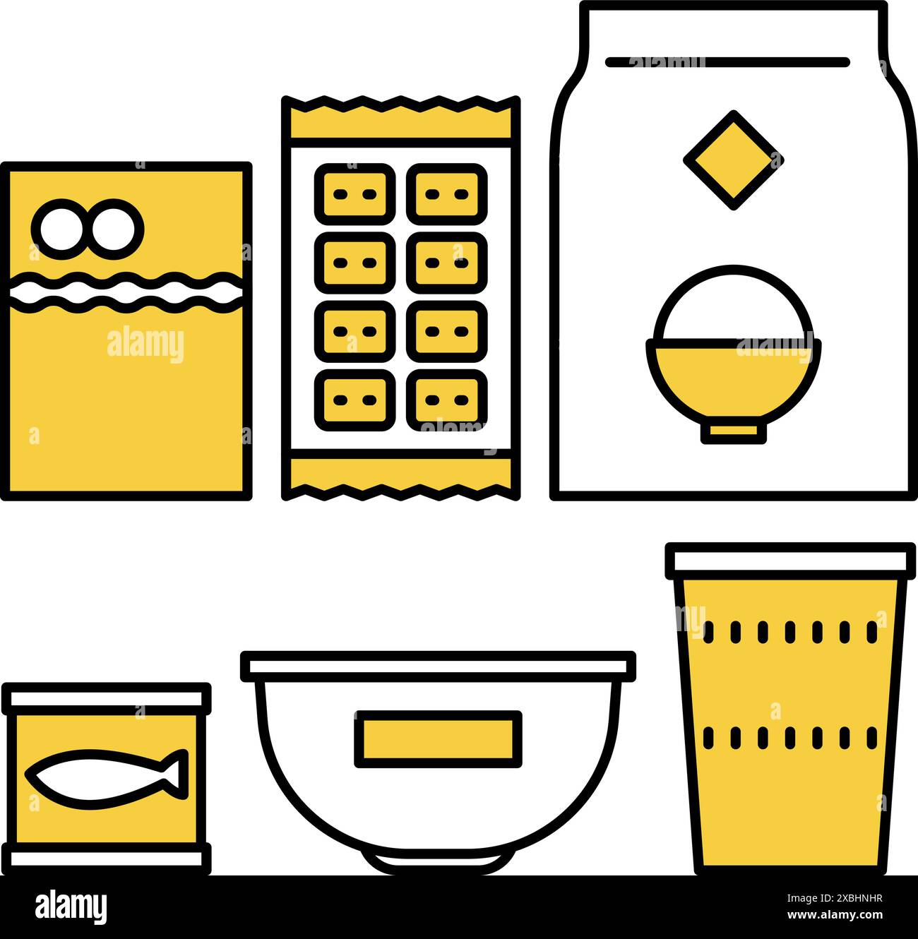 Simple line drawing icon of emergency kit, emergency rations, Vector ...