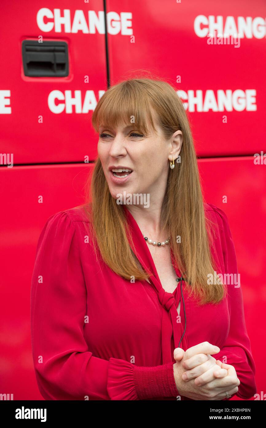 Angela Rayner M.P. Deputy Leader of the Labour Party out campaigning in ...