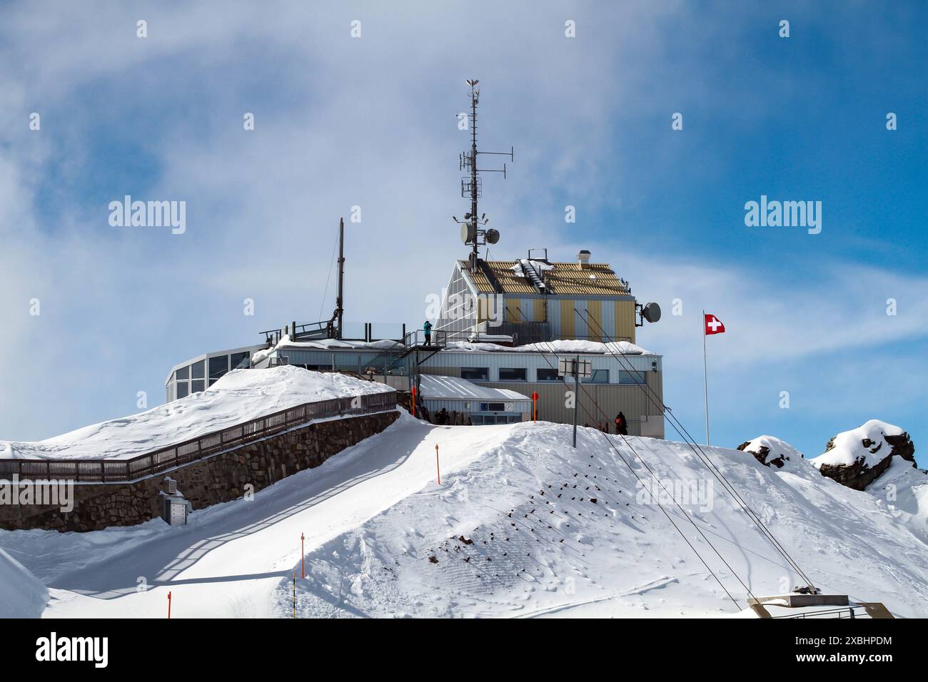 Mountain station on the Parpaner Rothorn in Switzerland Stock Photo - Alamy