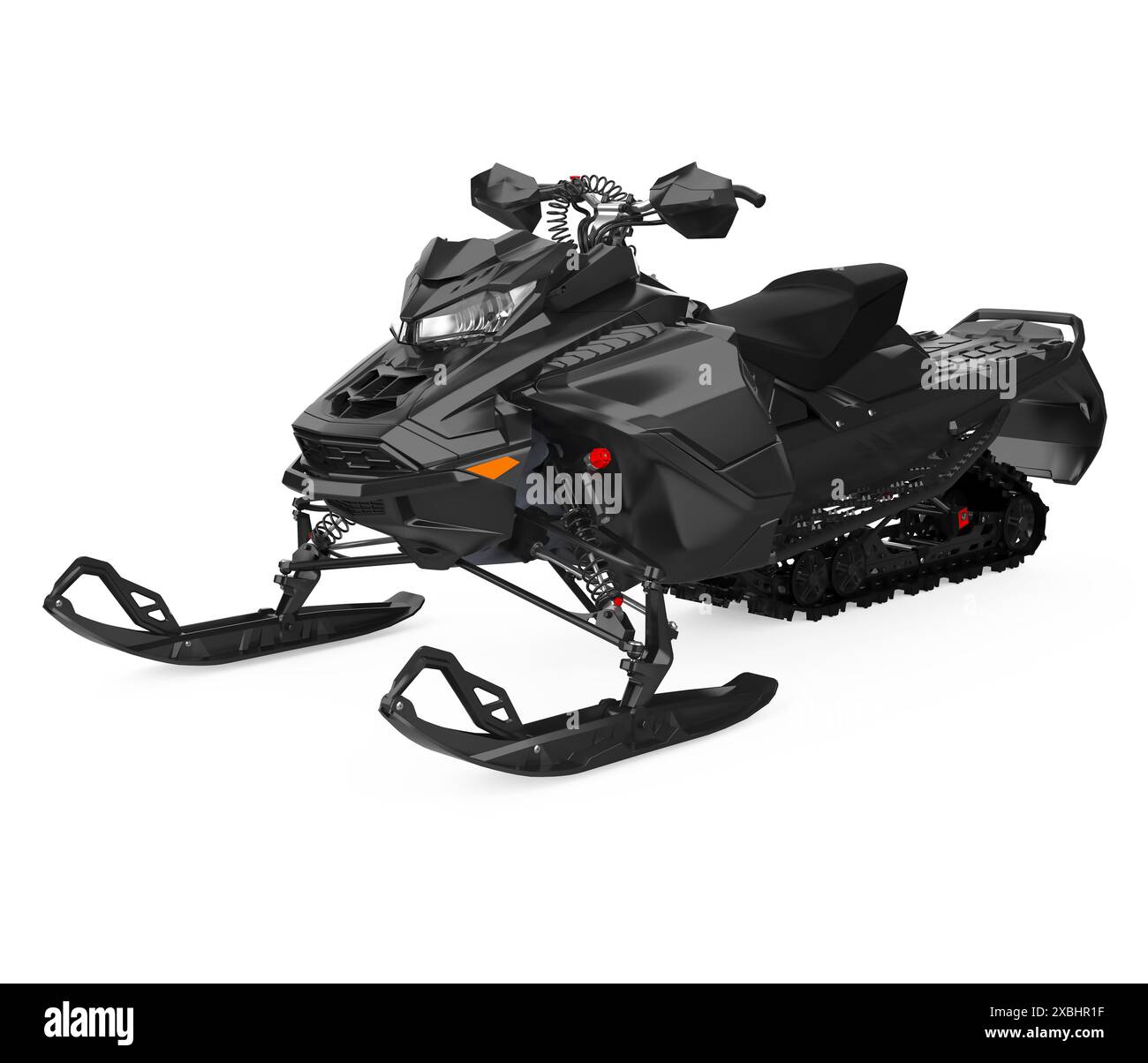 Black Snowmobile Isolated Stock Photo - Alamy