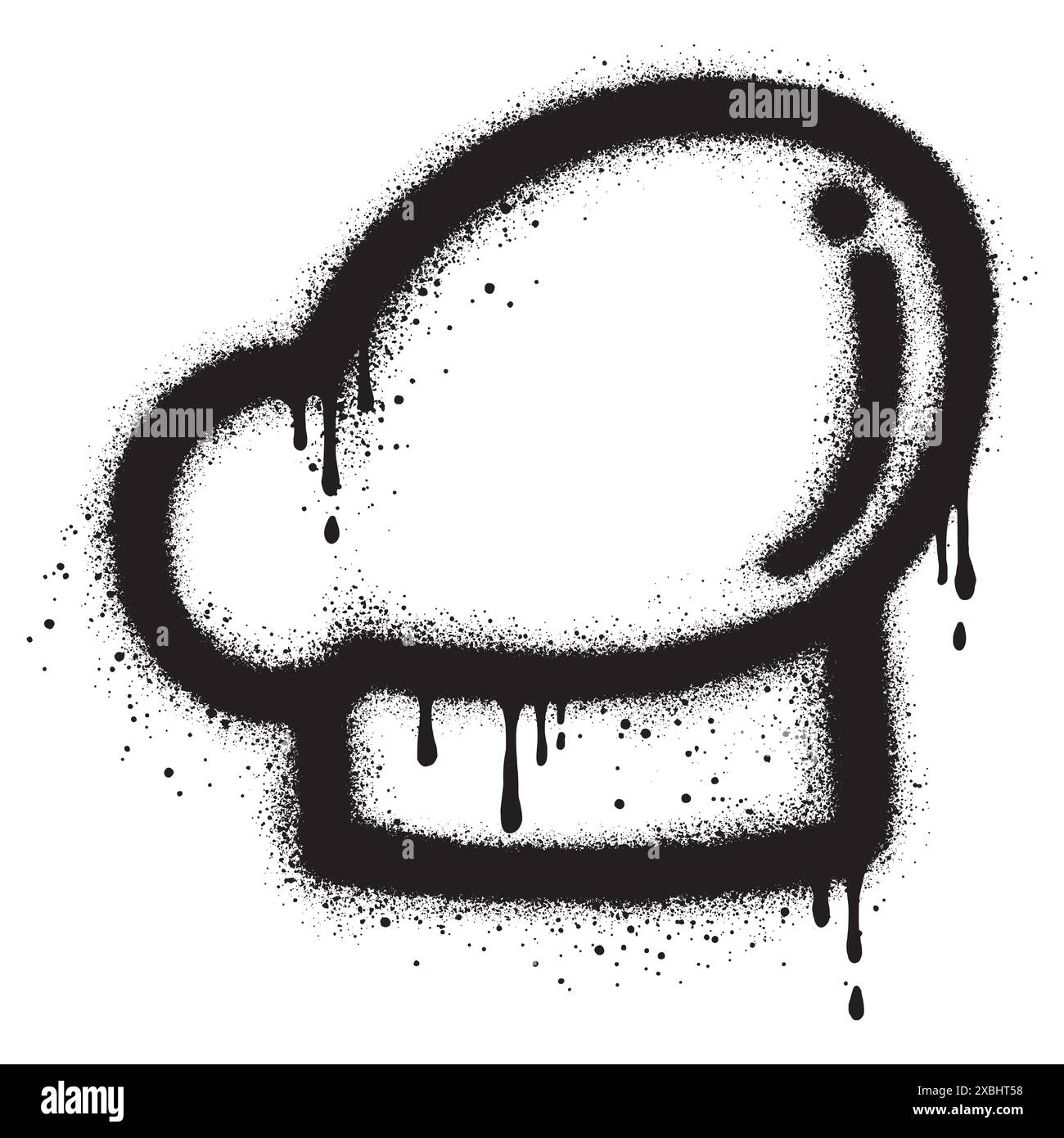 Chef's hat graffiti with black spray paint Stock Vector Image & Art - Alamy