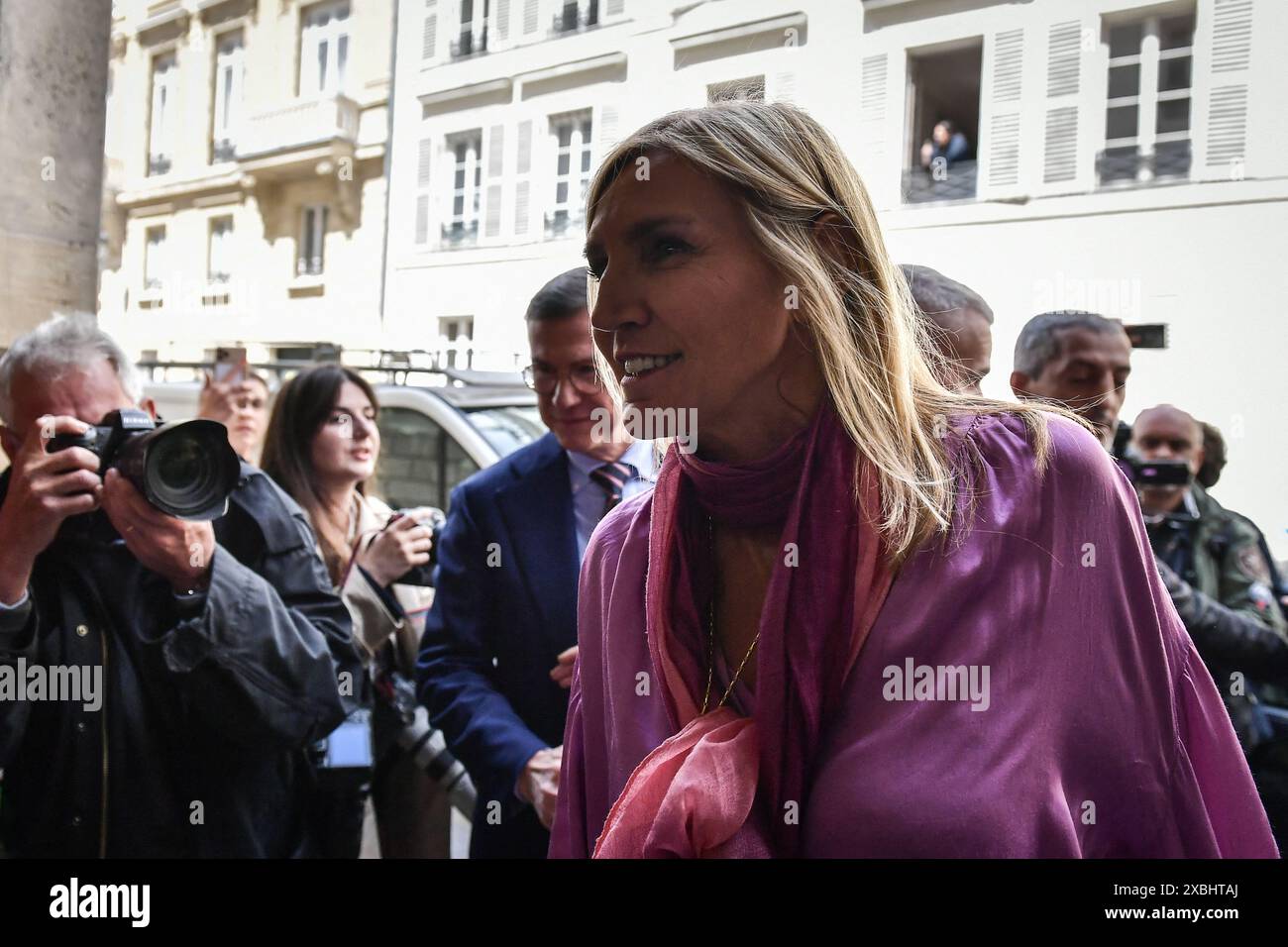 Paris, France. 12th June, 2024. Agnes Evren arrives for an a meeting of ...