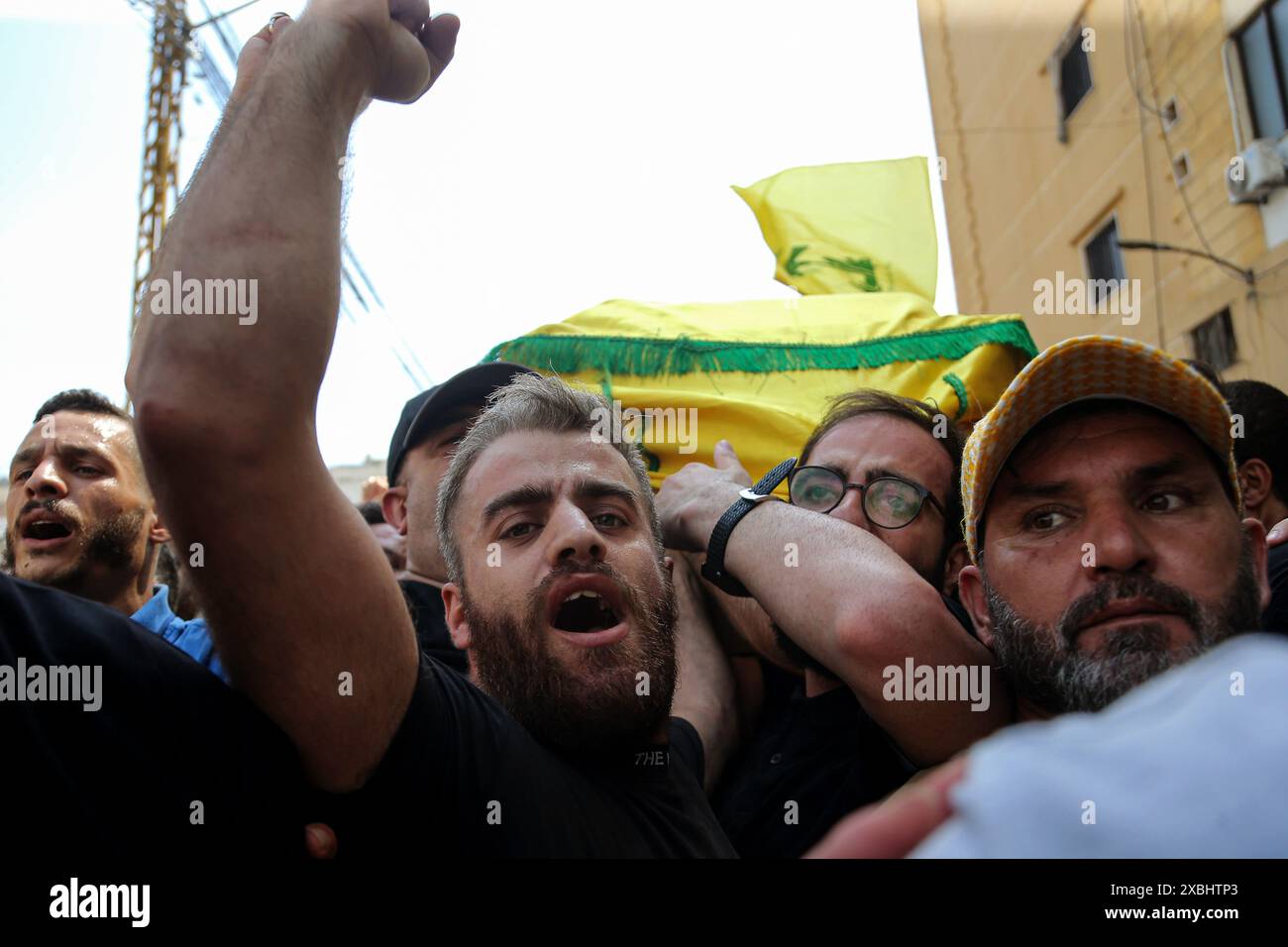 Beirut, Beirut, Lebanon. 12th June, 2024. Supporters of pro-Iranian ...