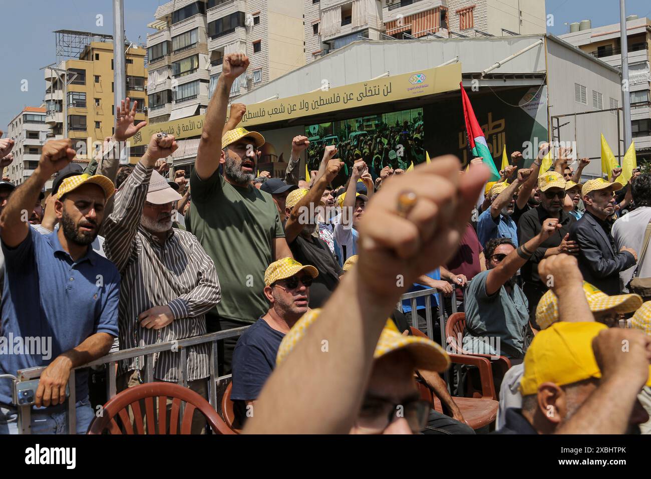 June 12, 2024, Beirut, Beirut, Lebanon: Supporters of pro-Iranian ...