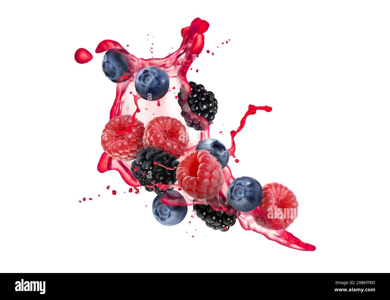 Blueberry falling juice splashing hi-res stock photography and images - Alamy