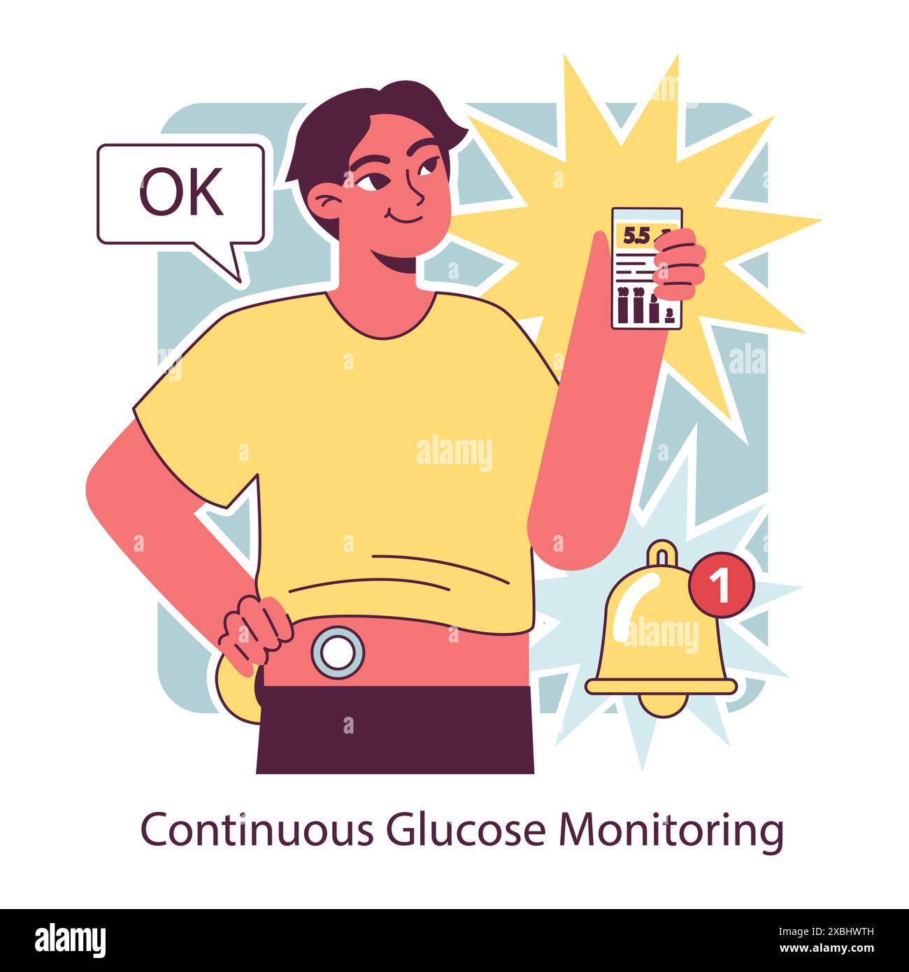 Diabetes. Measuring sugar blood with glucometer. Glucose monitoring ...