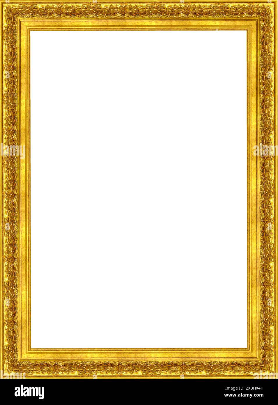 Gold picture frame on wall hi-res stock photography and images - Alamy