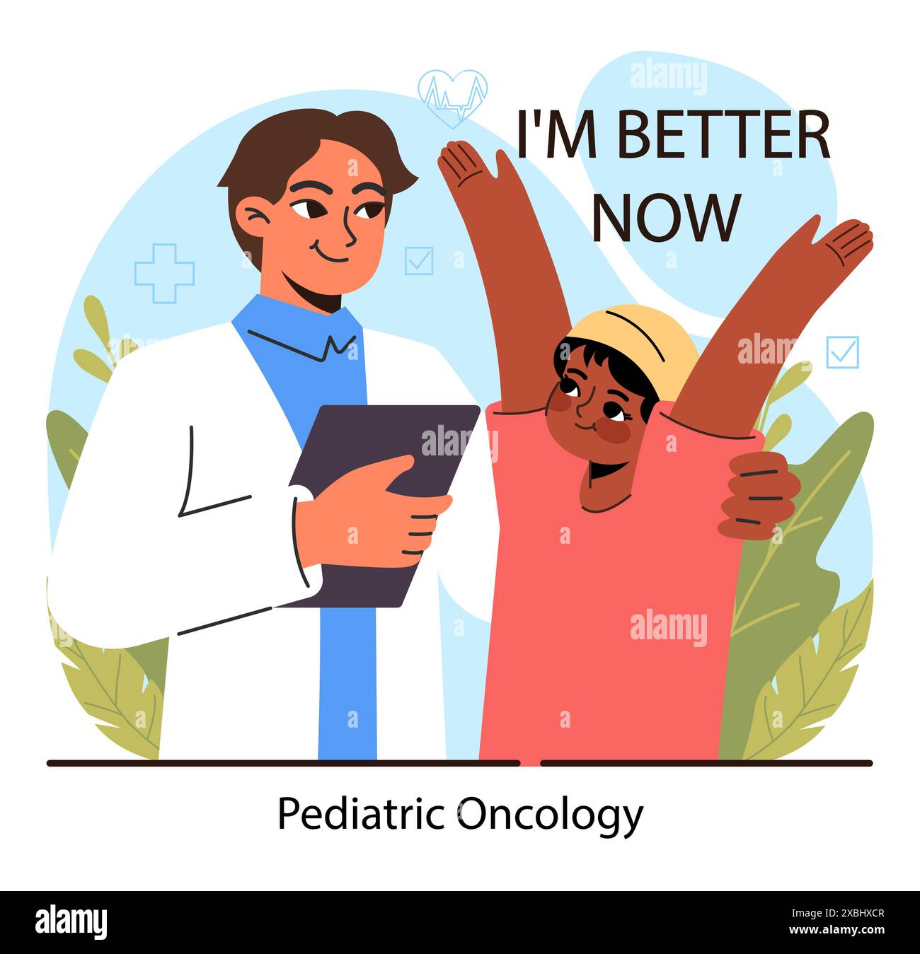 Child cancer. Little kid getting oncological illness medical treatment ...