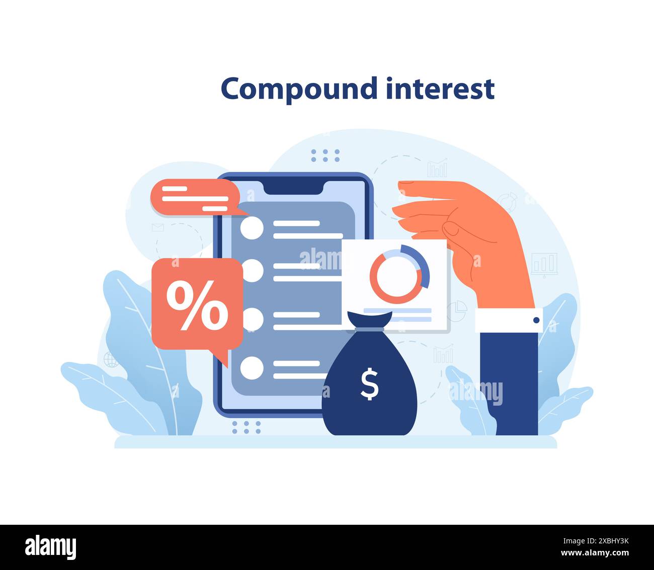 Financial independence, FIRE concept. Compound interest. Financial ...