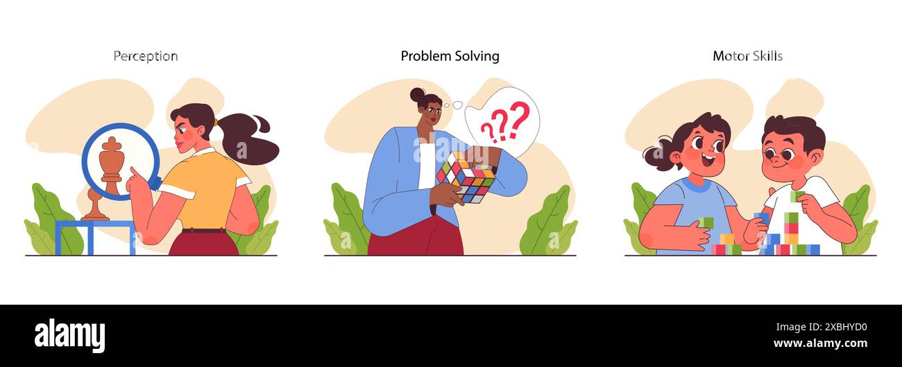 Cognitive skills set. Human cognitive function, ability or capacity to ...