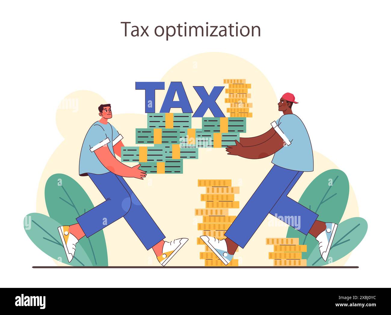 Tax optimization. Financial efficiency, budgeting and economy idea ...