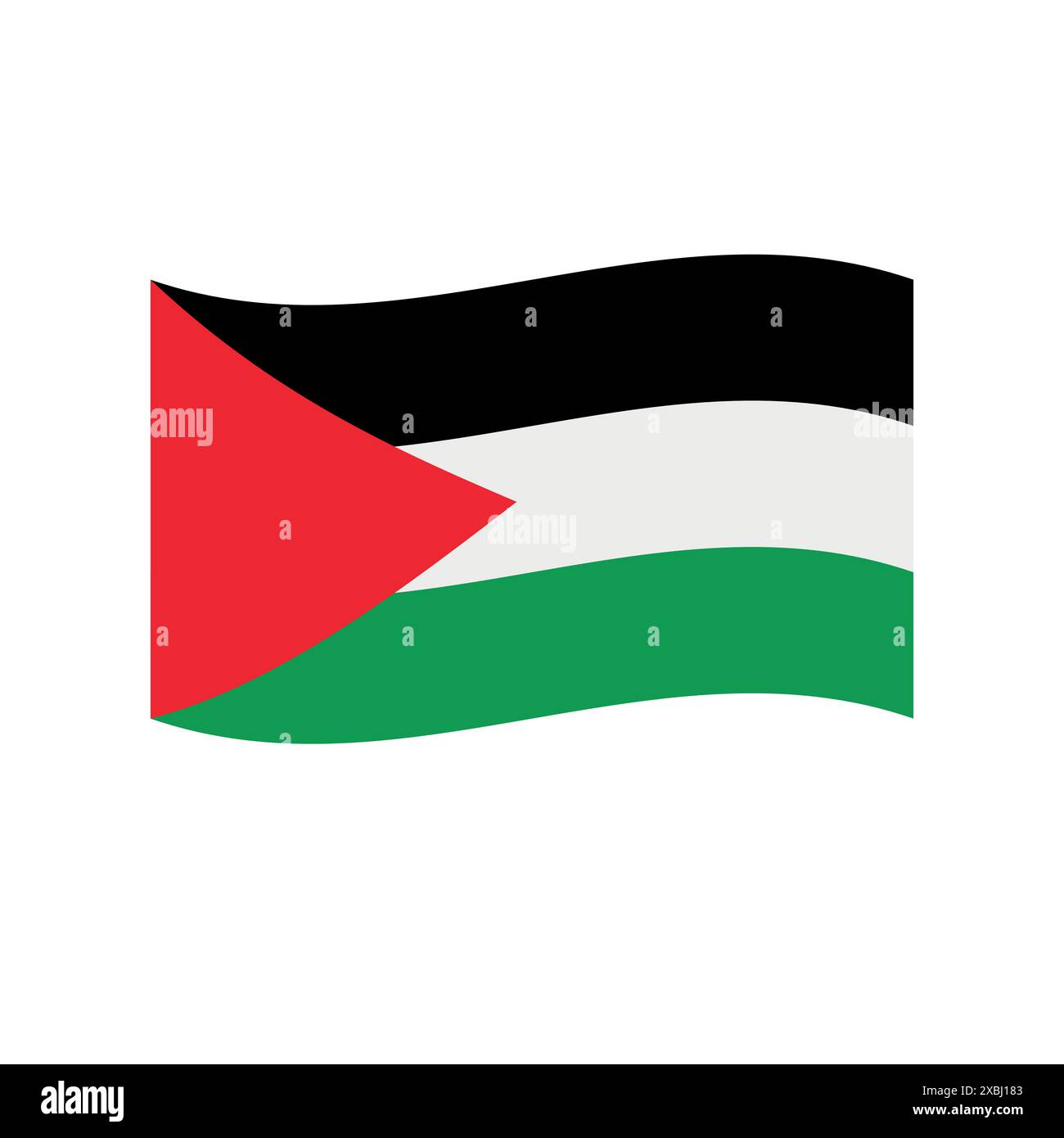 Vector flat Palestine flag isolated on white background Stock Vector ...