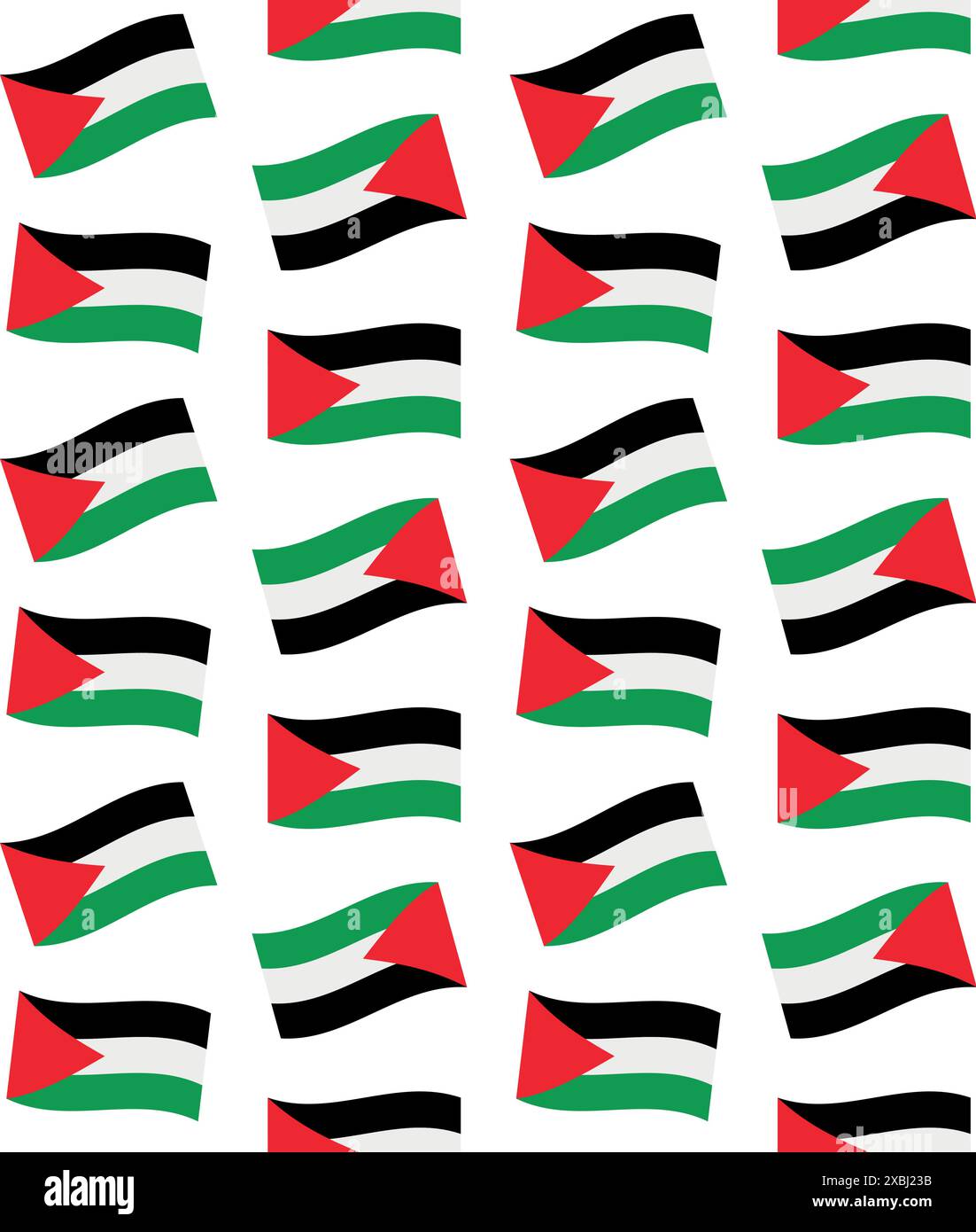 Vector seamless pattern of flat Palestine flag isolated on white background Stock Vector Image ...