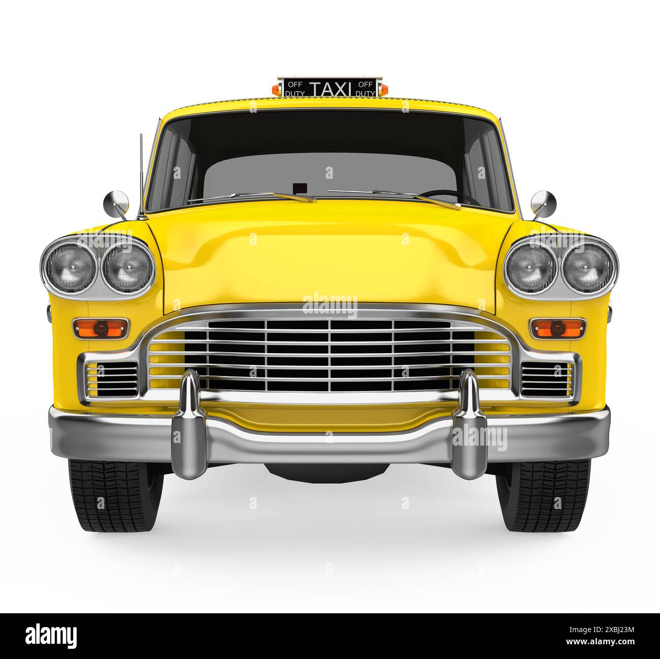 Vintage Taxi Isolated Stock Photo - Alamy