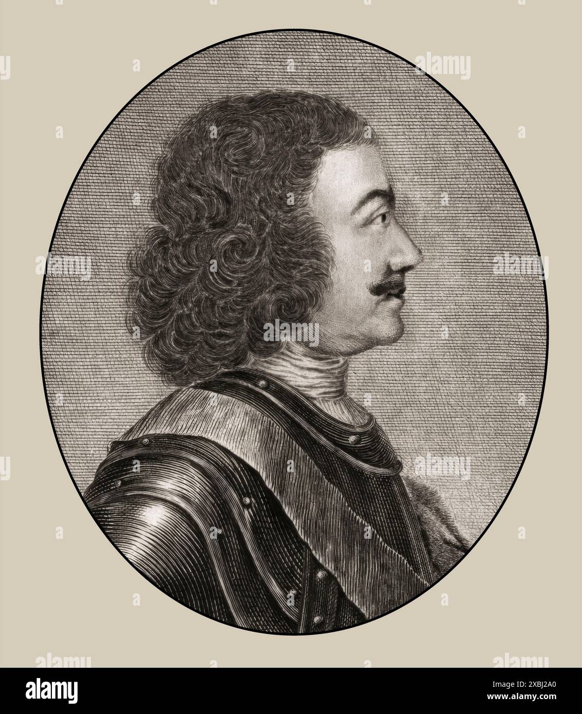 Portrait of Peter the Great, Peter I or Pyotr Alexeyevich Romanov, 1672 ...