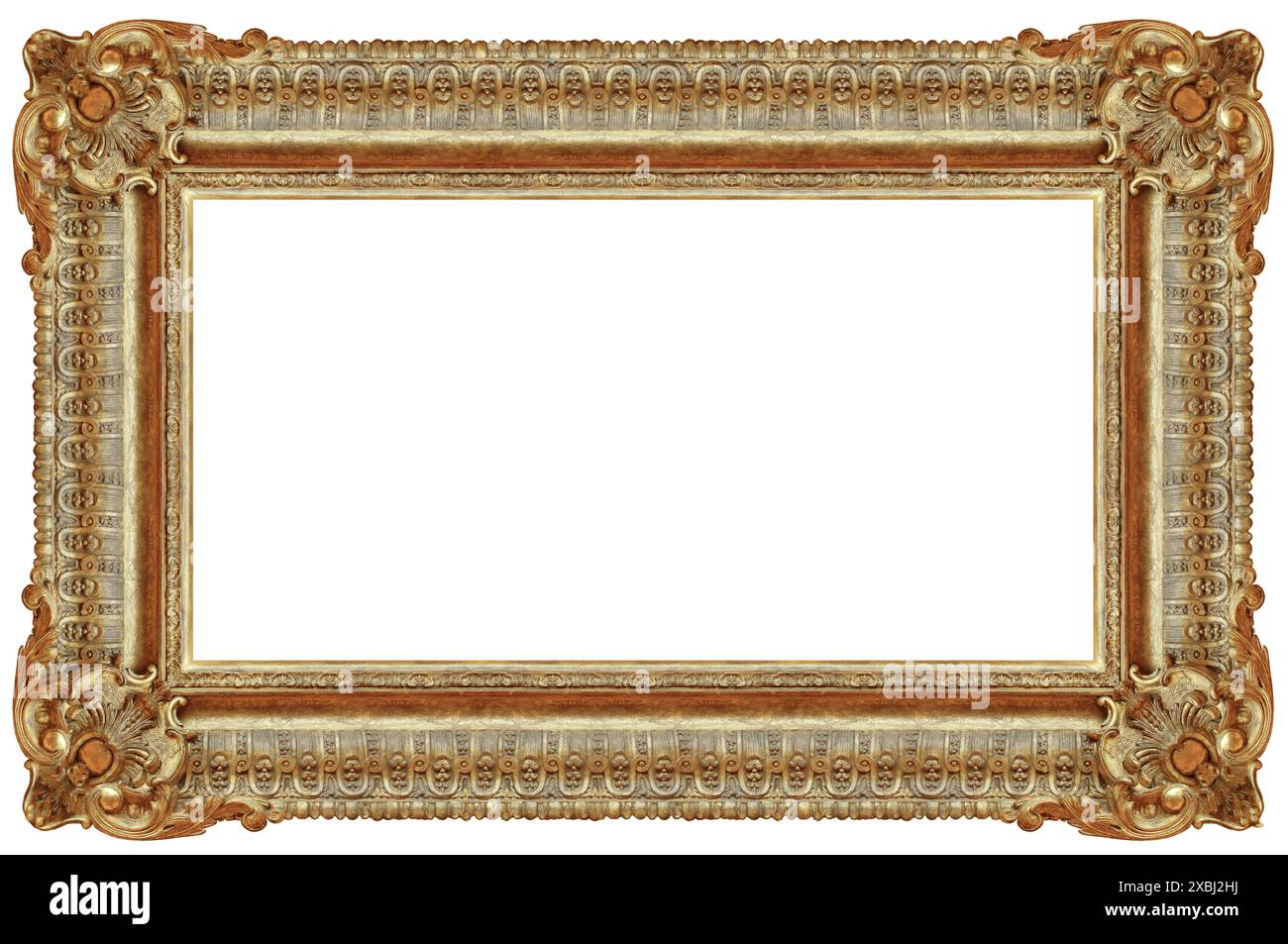 Gold frame on white hi-res stock photography and images - Alamy