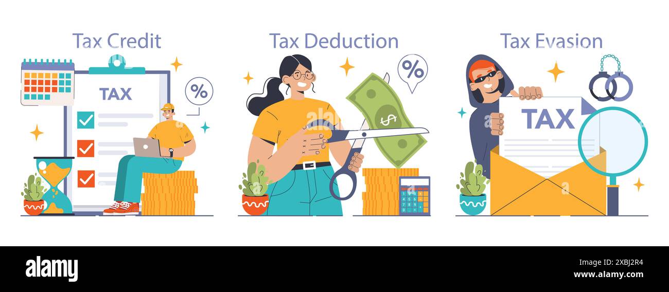 Tax optimization. Financial efficiency, budgeting and economy idea ...