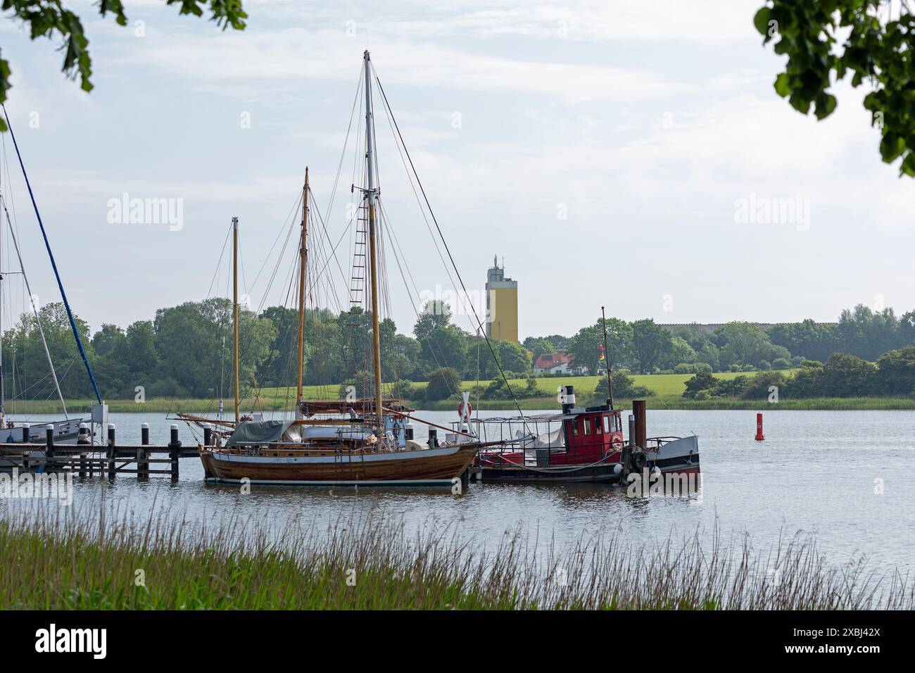 Boats, museum harbour, Kappeln, Schlei, Schleswig-Holstein, Germany ...