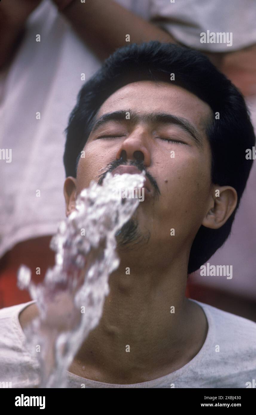 Moo village, Tambon Koonklone, Saraburi Province, Thailand. Wat ...