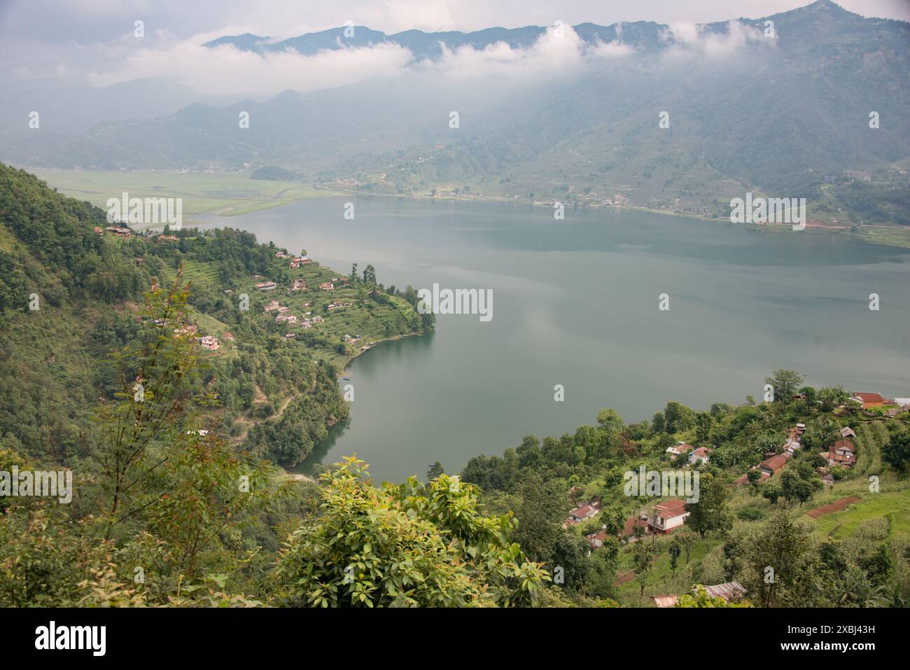 Lake Phewa, Pokhara, Nepal, view from hillside Stock Photo - Alamy