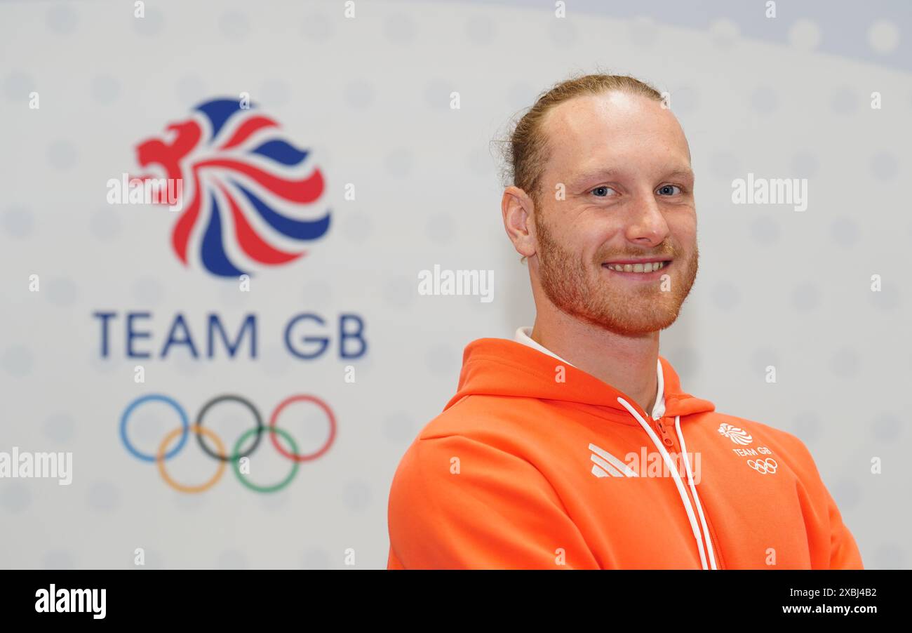 Luke Greenbank during a Team GB kitting out session ahead of the 2024 ...
