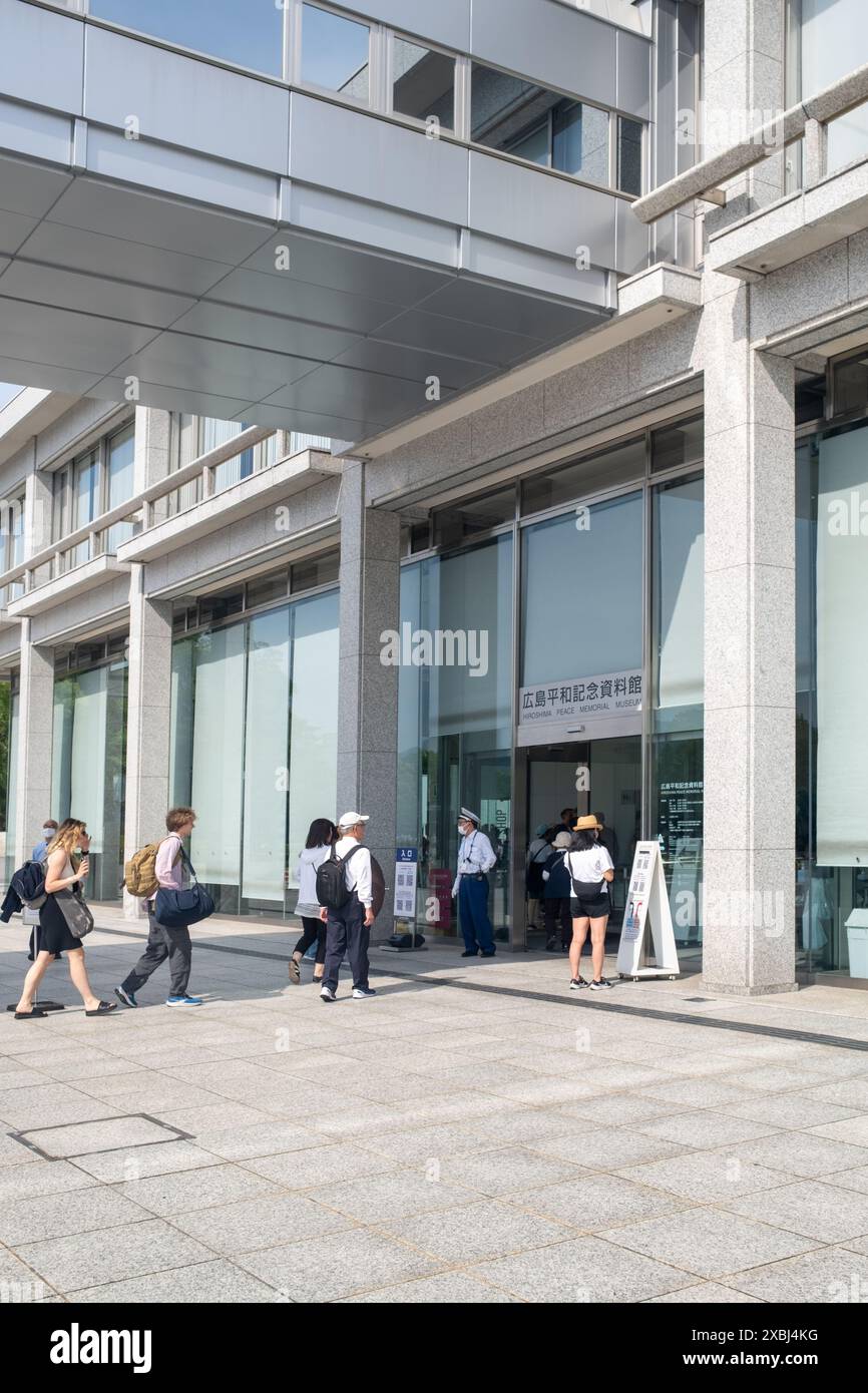 Entrance to the Hiroshima Peace Memorial Museum in Hiroshima Japan ...