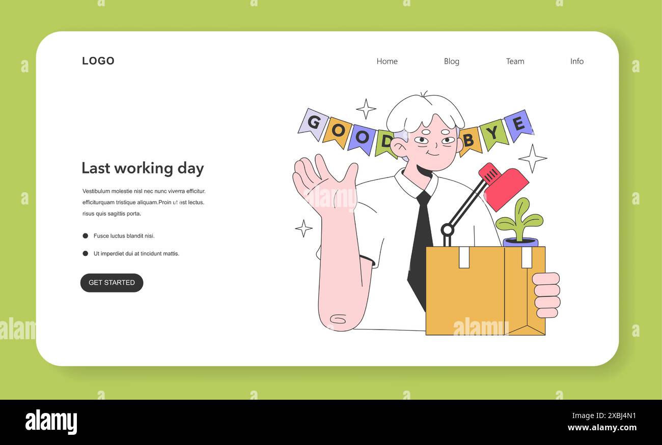 Senior life milestones web banner or landing page. Getting old and ...